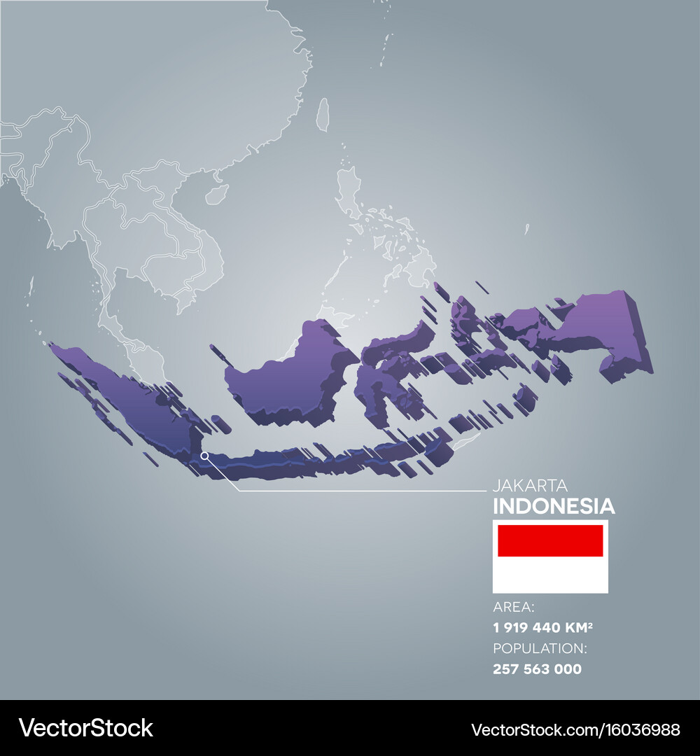 Indonesia information map Royalty Free Vector Image