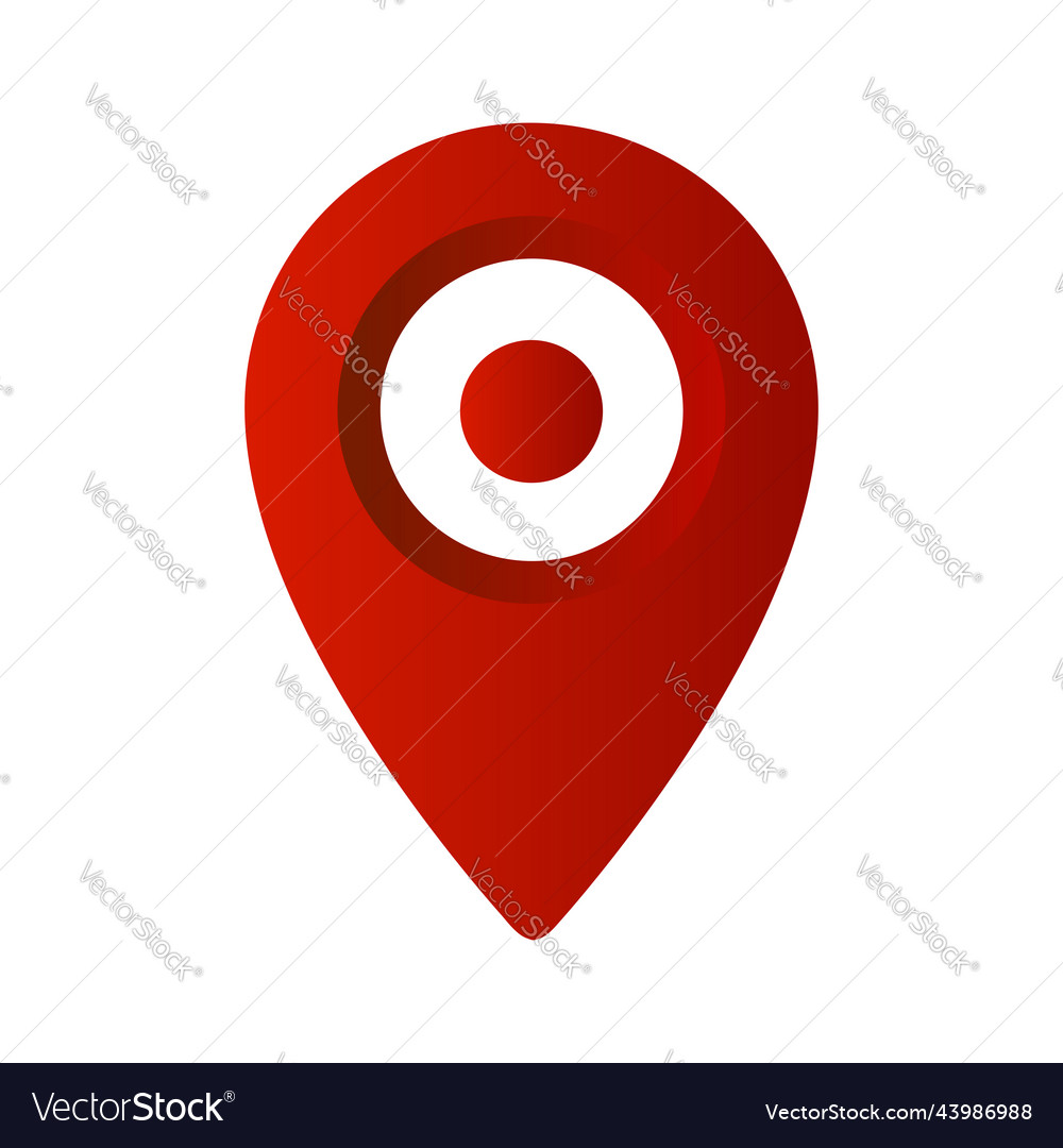Location pin 3d red map gps pointer symbol Vector Image
