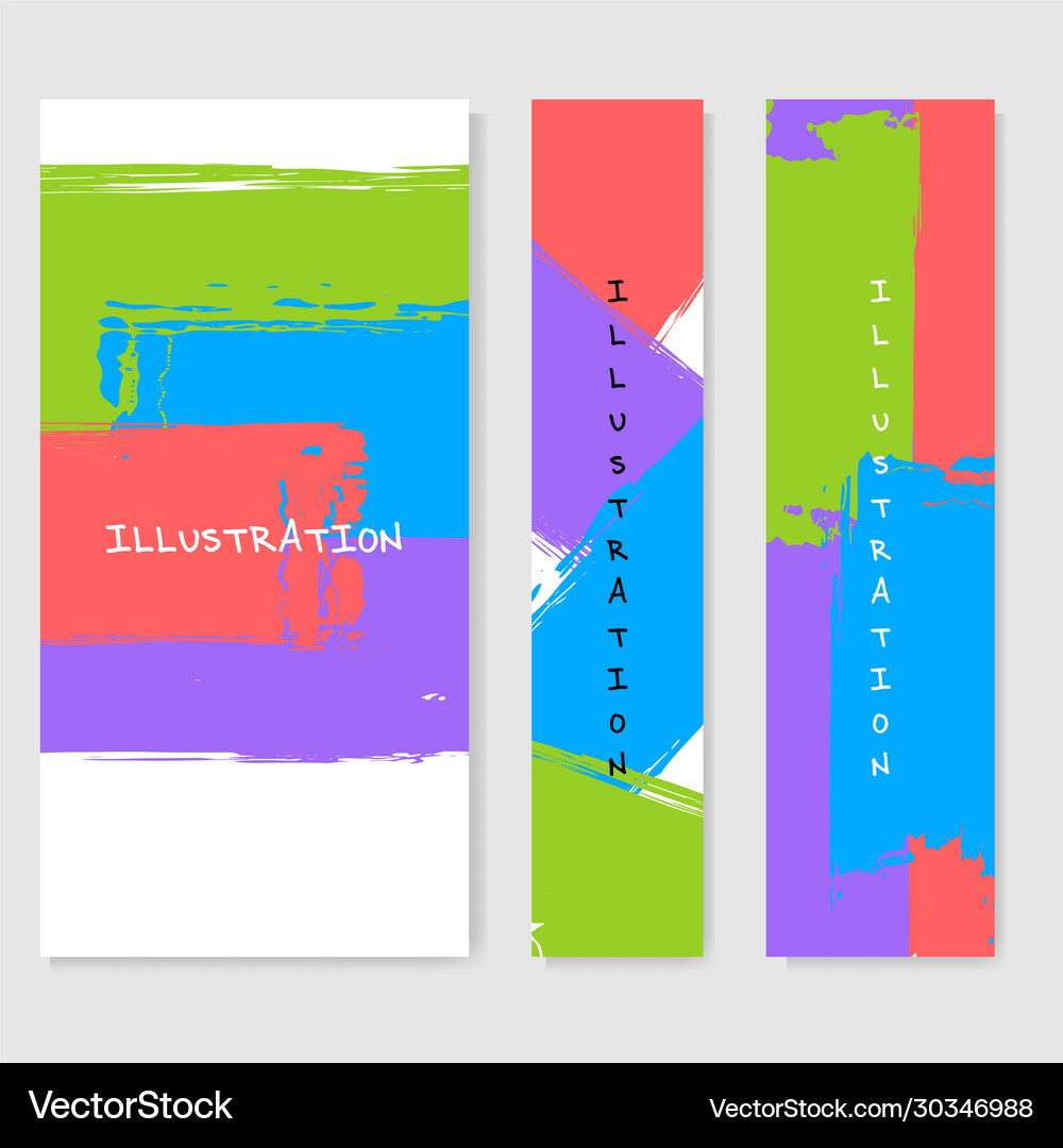 Paint brush banner colorful background Royalty Free Vector