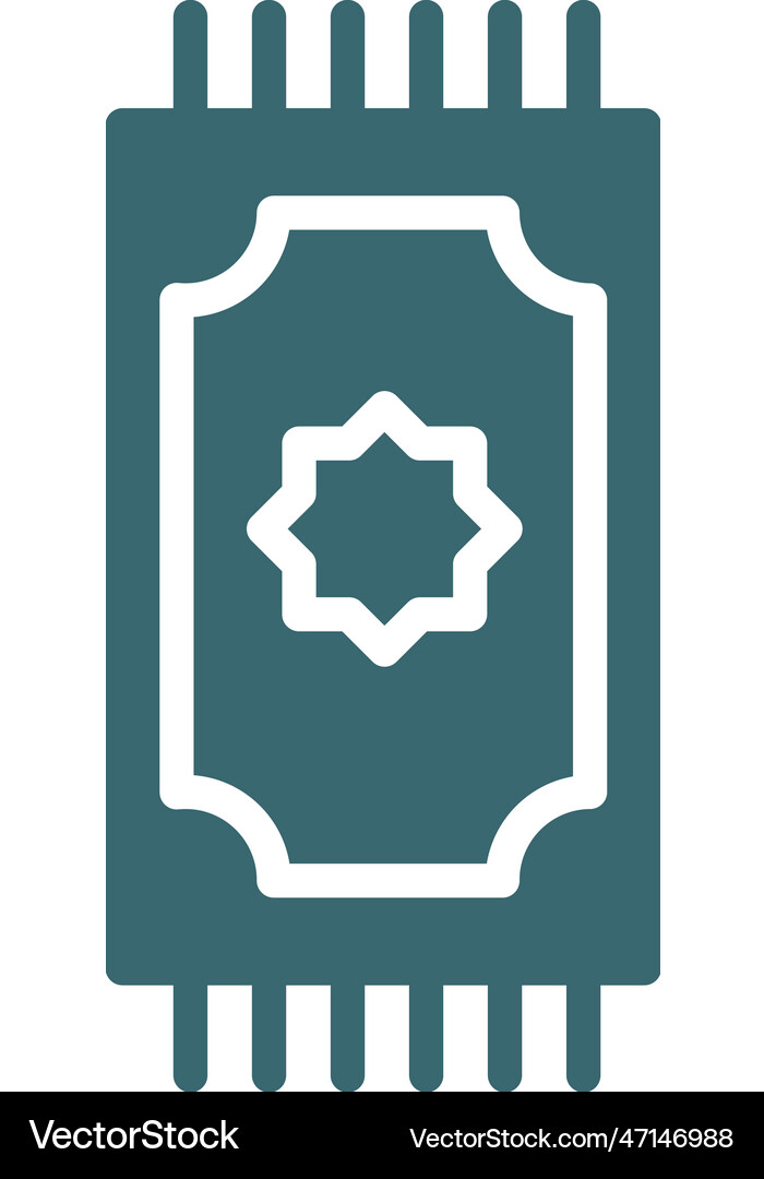 Prayer mat icon filled prayer mat icon from Vector Image