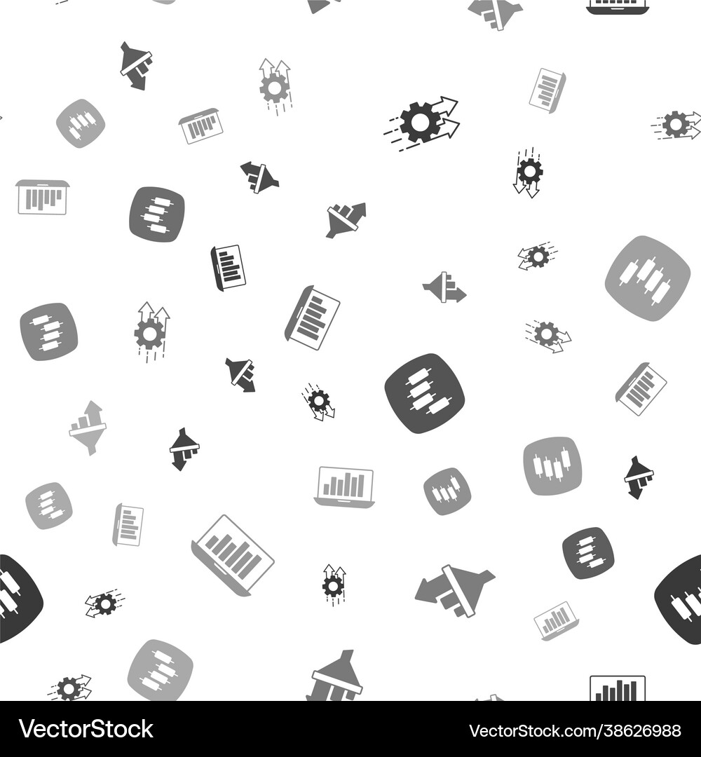 Set time management sales funnel with chart Vector Image