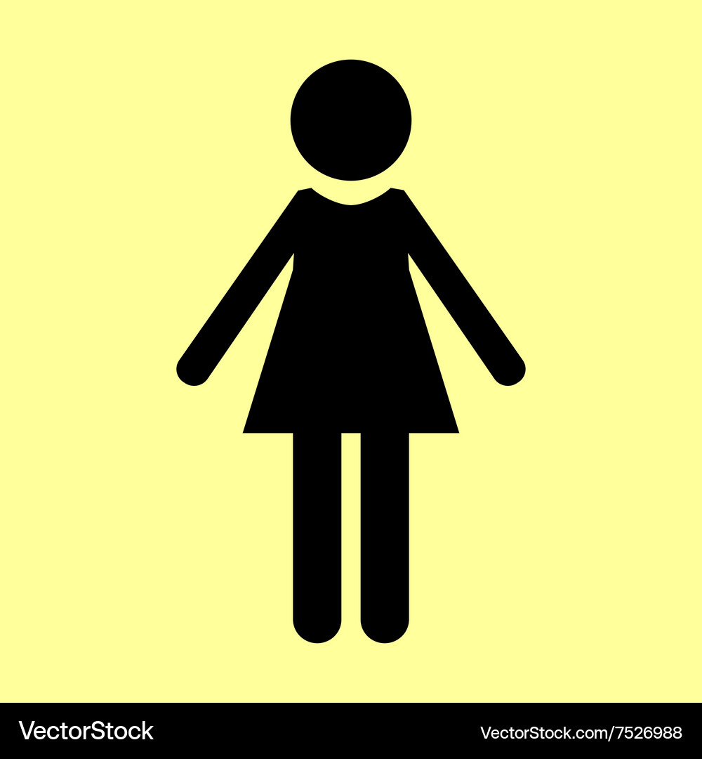 Woman sign flat style icon Royalty Free Vector Image