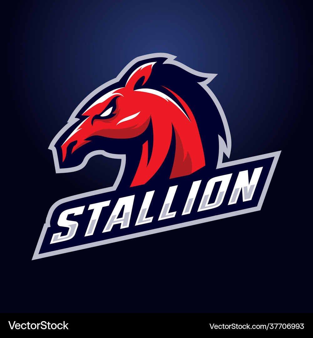 Cute Cartoon Stallion Mascot Royalty Free Vector Image