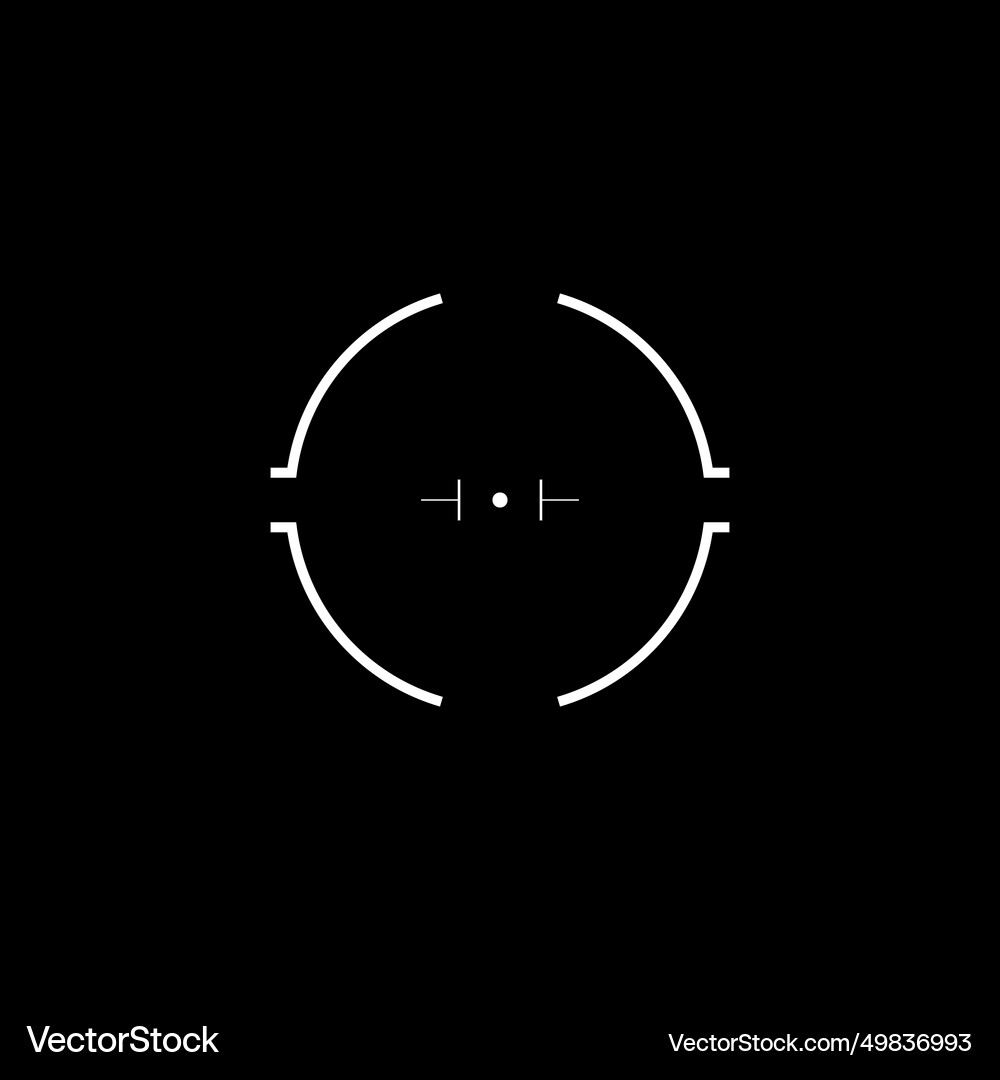 Cyberpunk style target hud futuristic aim Vector Image