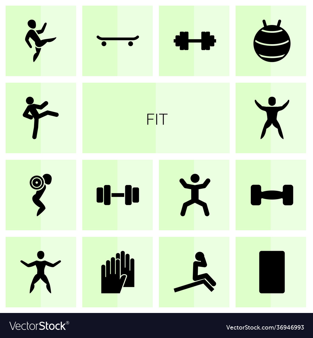 Fit icons Royalty Free Vector Image - VectorStock