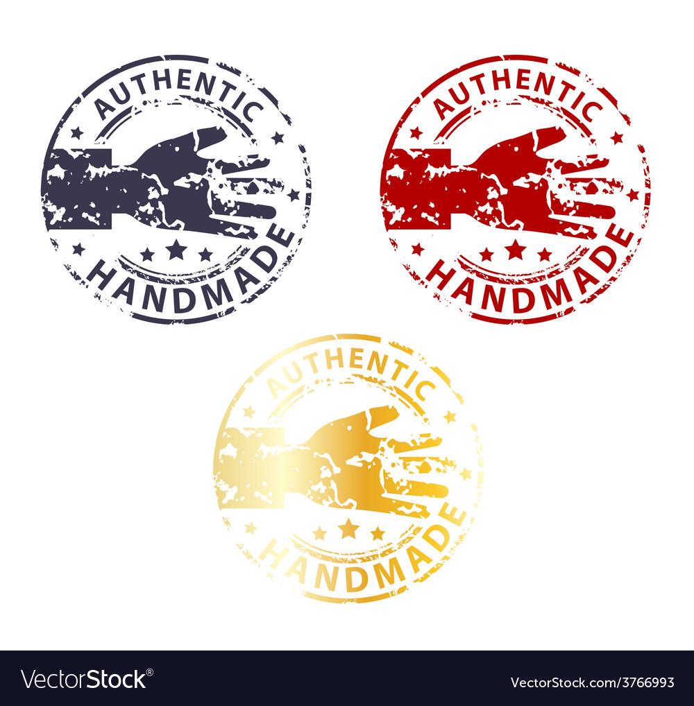 Handmade stamp Royalty Free Vector Image - VectorStock