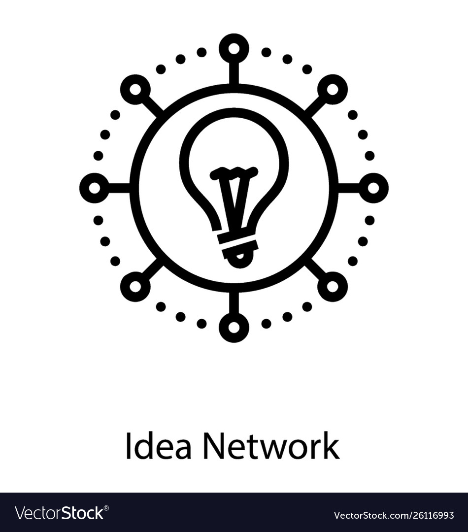 Idea sharing network Royalty Free Vector Image