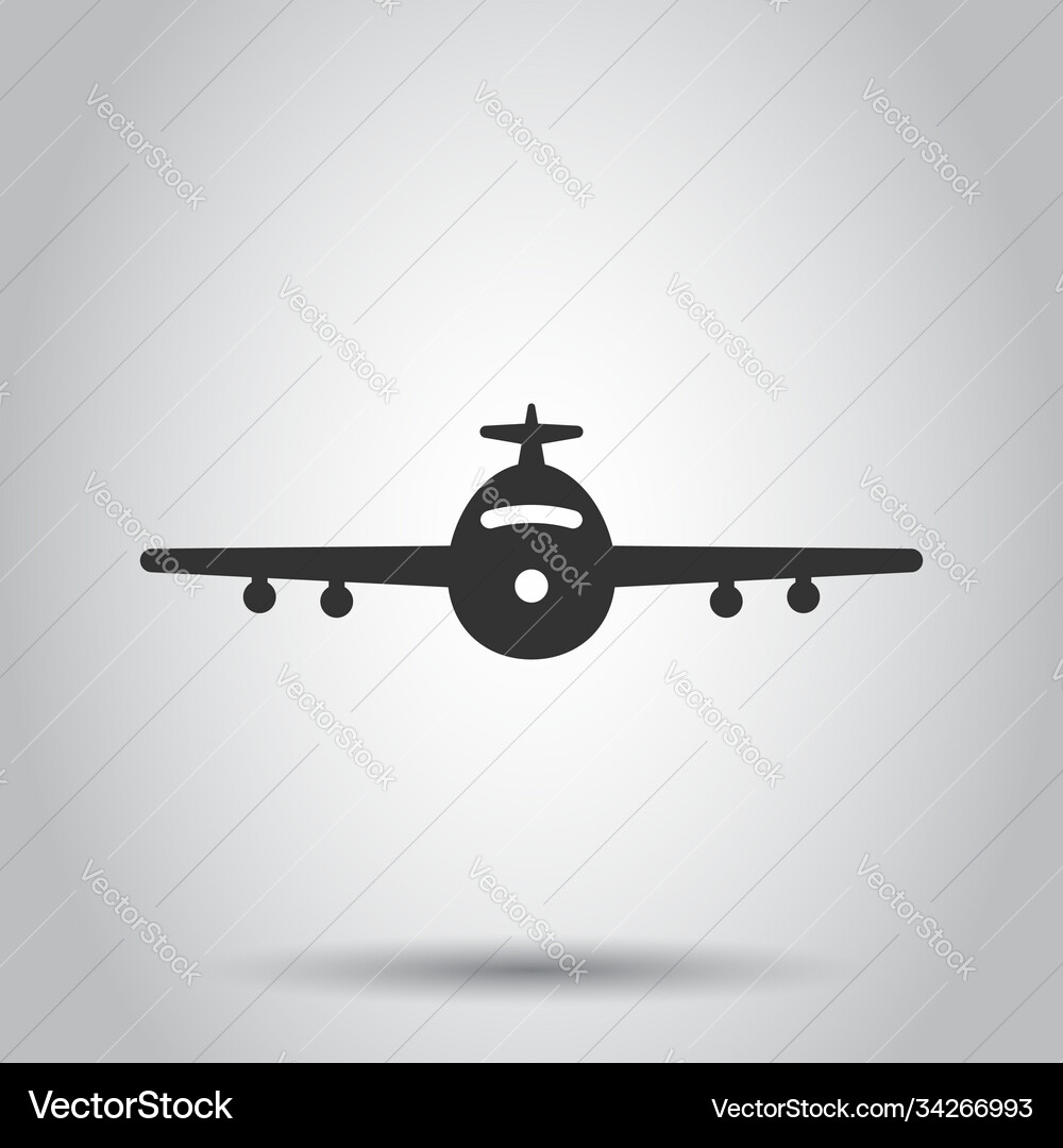 Plane icon in flat style airplane on white Vector Image
