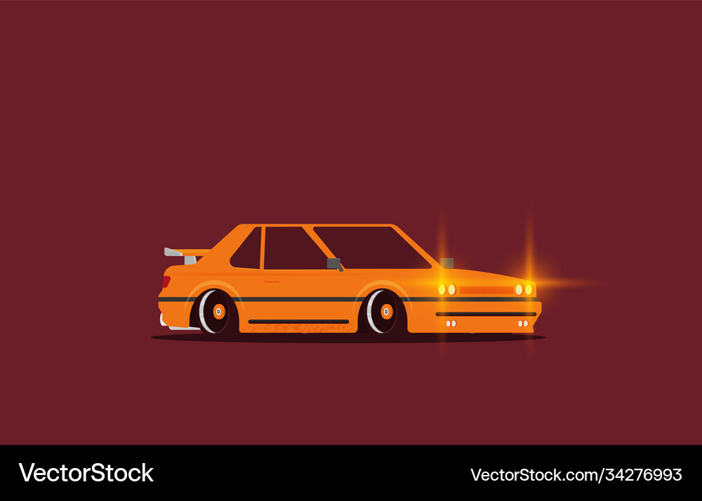 Racing car isolated on color background Royalty Free Vector