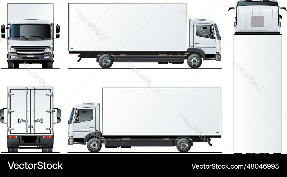 Truck template isolated on white background Vector Image
