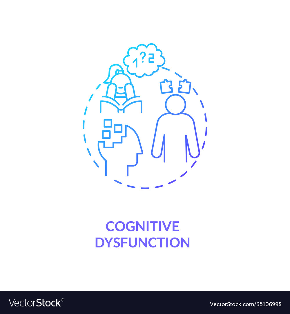 Cognitive dysfunction concept icon Royalty Free Vector Image