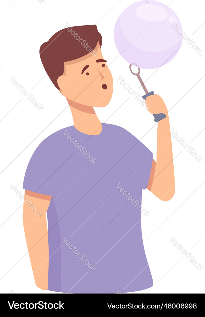 Foam blowing bubbles icon cartoon child Royalty Free Vector