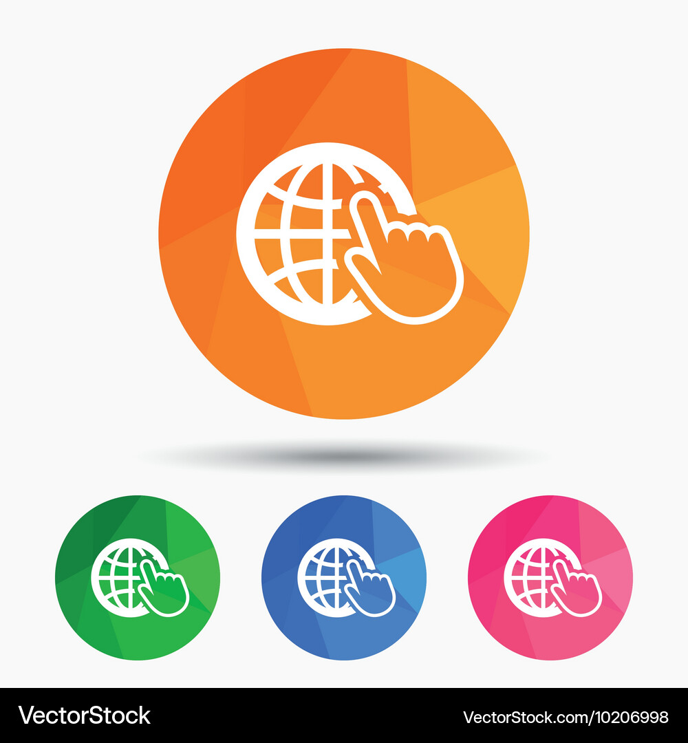 Internet sign icon world wide web symbol Vector Image
