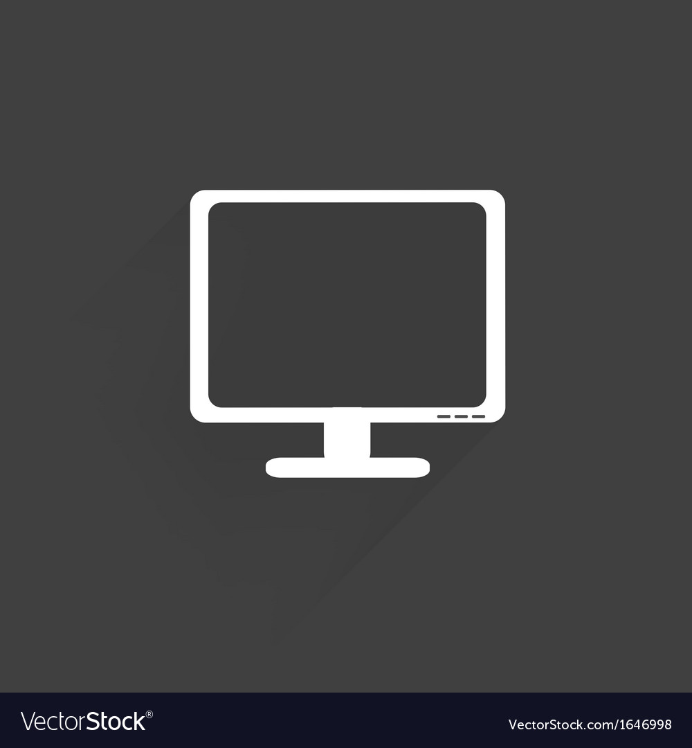 Monitor web icon flat design Royalty Free Vector Image