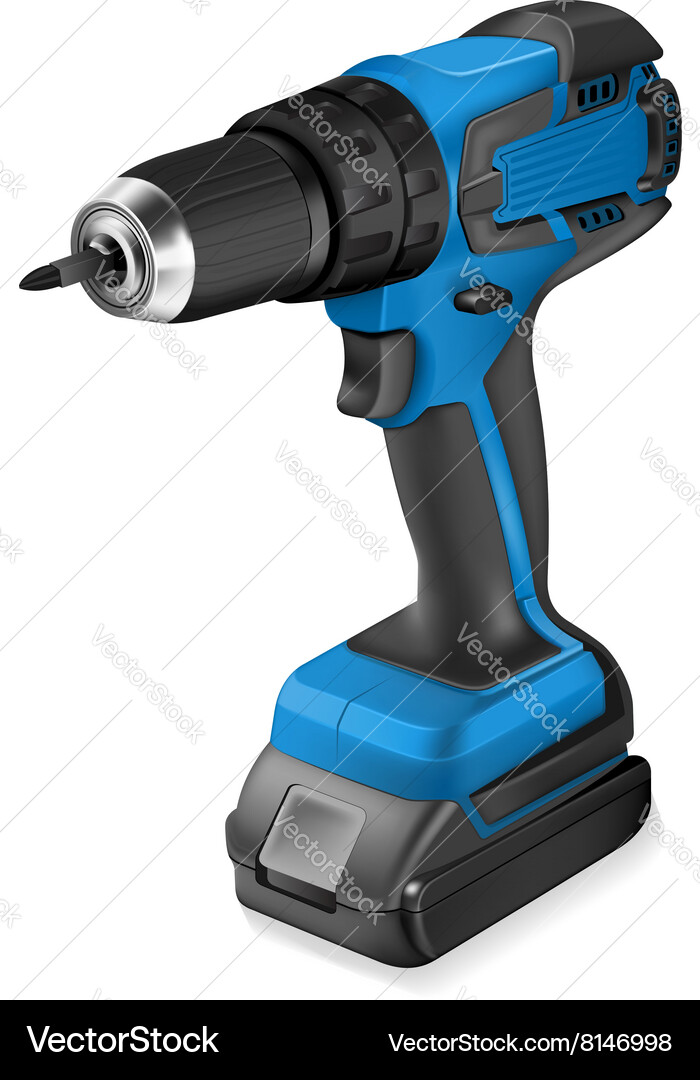 Realistic of cordless drill Royalty Free Vector Image