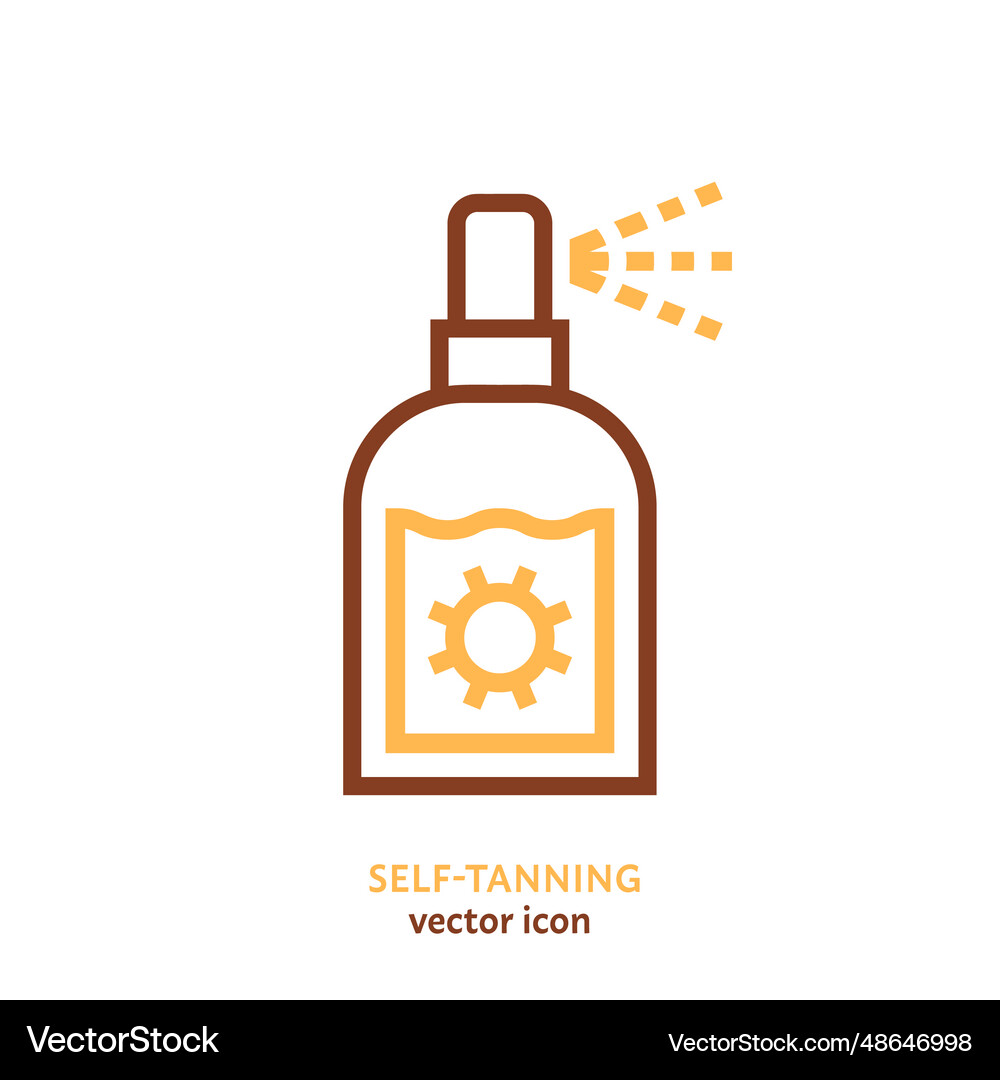 Self-tanning symbol logo element home beauty Vector Image