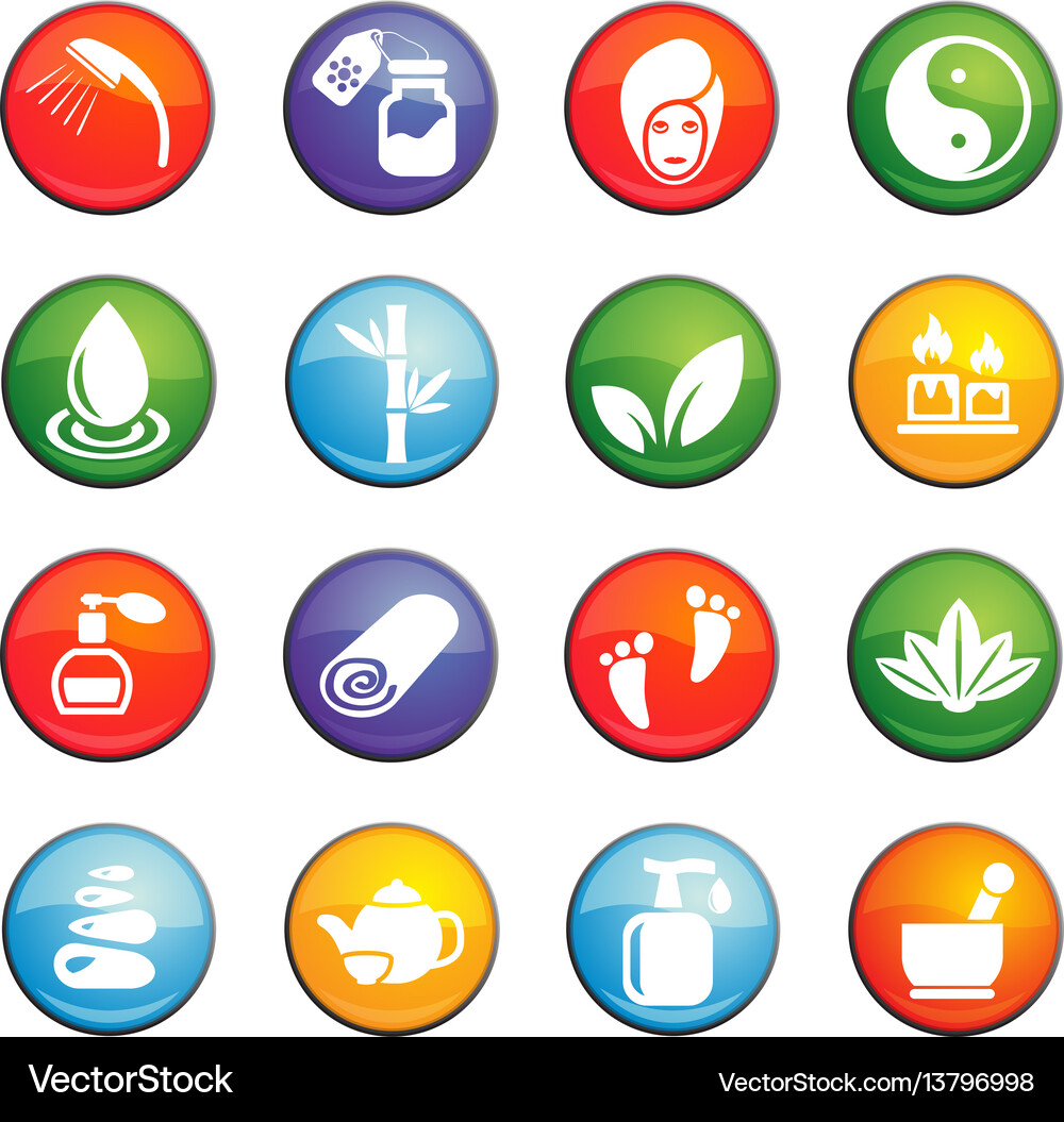 Spa icon set Royalty Free Vector Image - VectorStock