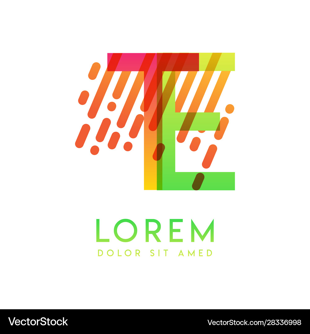 Te logo with theme galaxy speed and style Vector Image