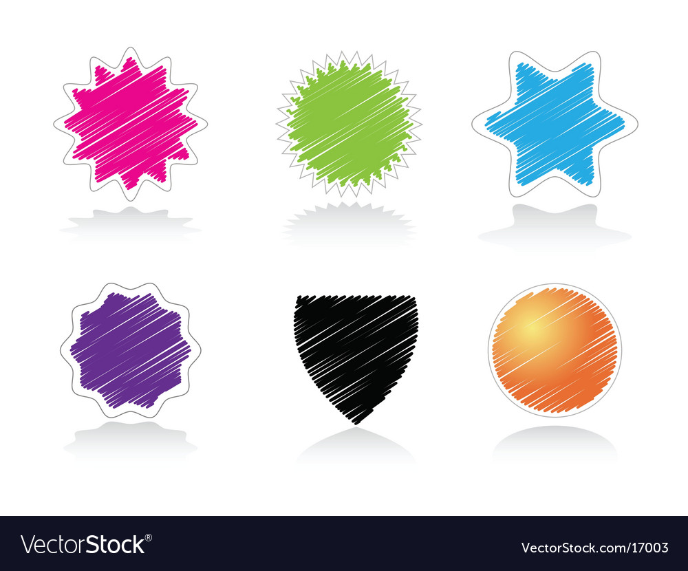 Color shape elements Royalty Free Vector Image