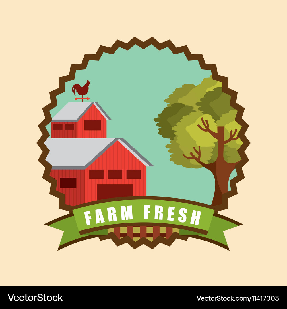 Farm fresh emblem icons Royalty Free Vector Image