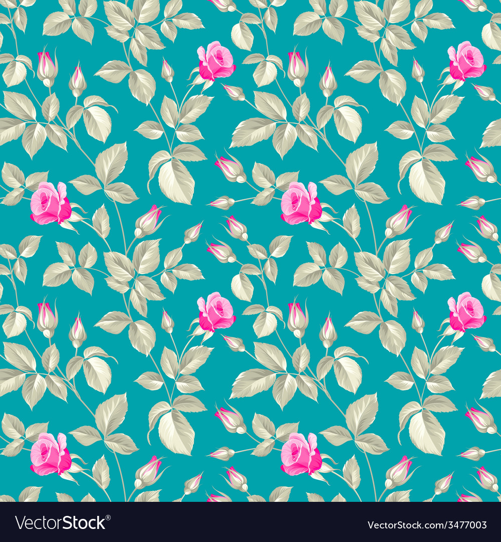 Roses pattern Royalty Free Vector Image - VectorStock
