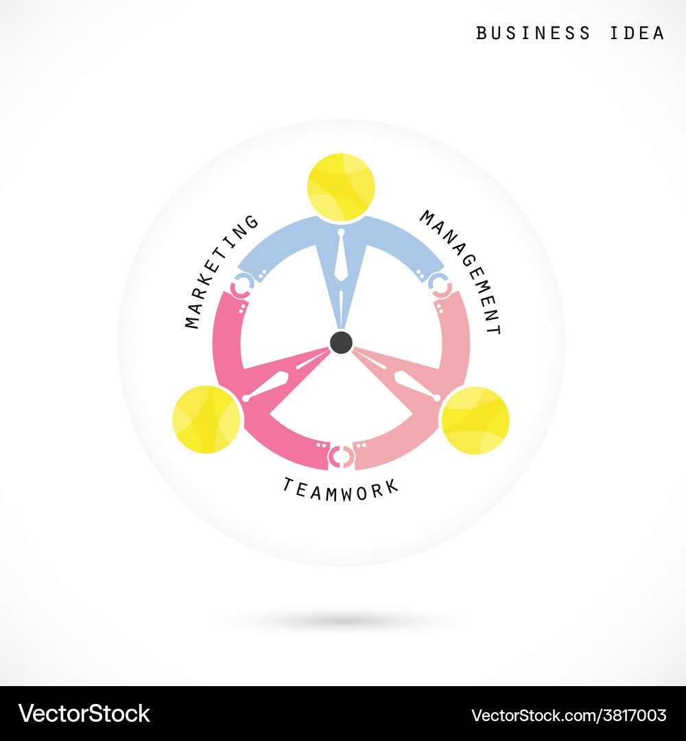 Team partners friends sign design template Vector Image