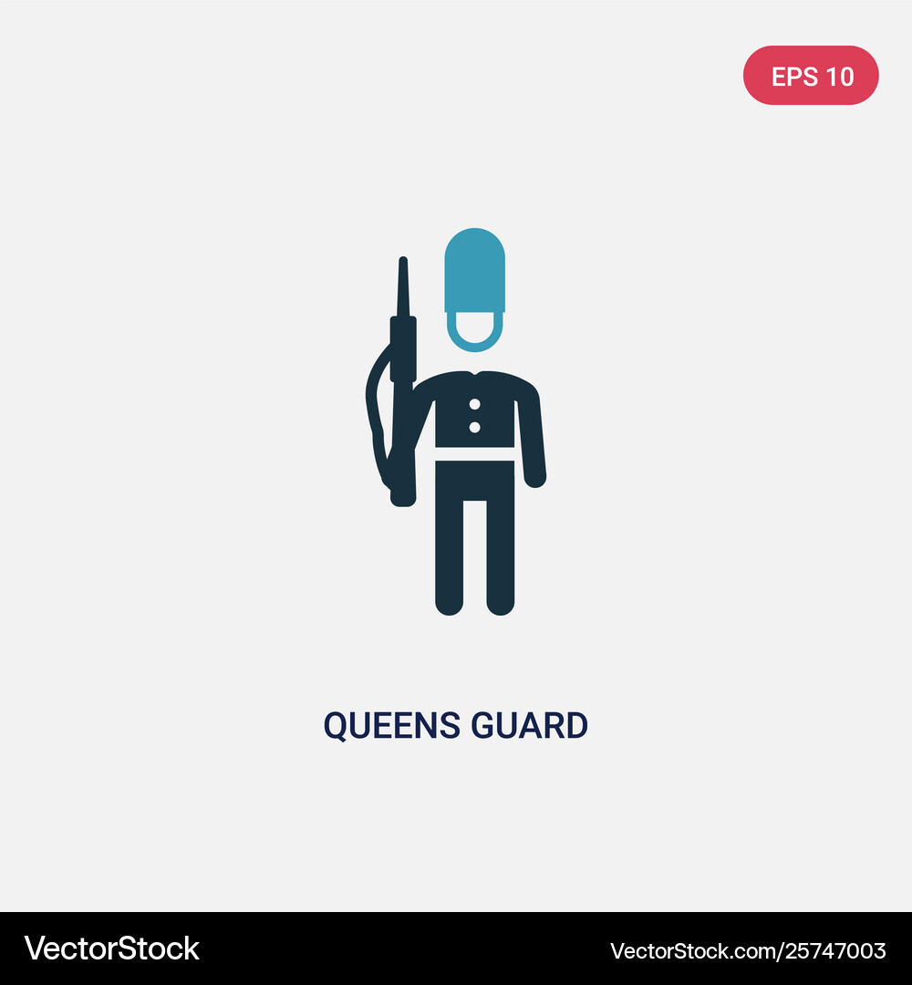 Two color queens guard icon from people concept Vector Image