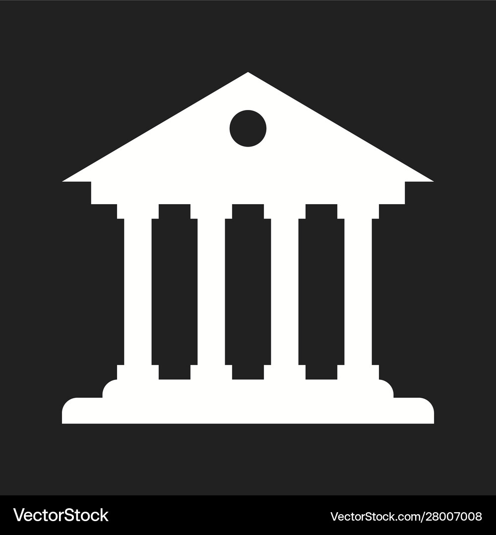 Beautiful bank glyph icon Royalty Free Vector Image