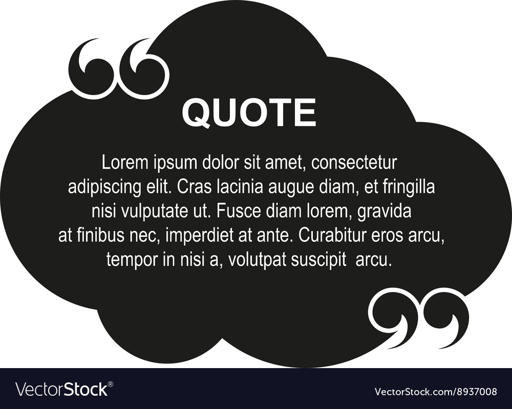 Cloud quote Royalty Free Vector Image - VectorStock