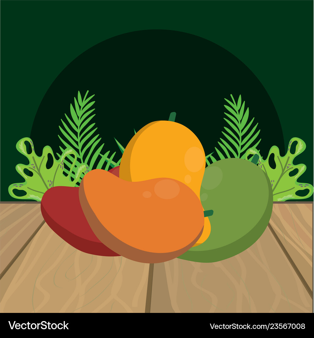 Fresh fruits cartoon Royalty Free Vector Image