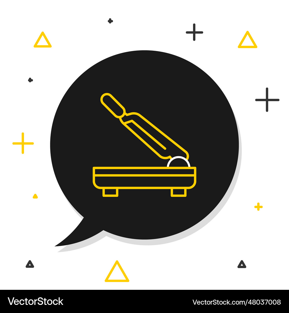 Line paper cutter icon isolated on white Vector Image