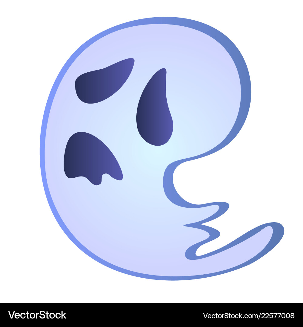 Little cartoon a ghost isolated on white Vector Image