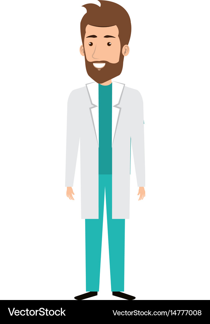 Male doctor avatar character Royalty Free Vector Image