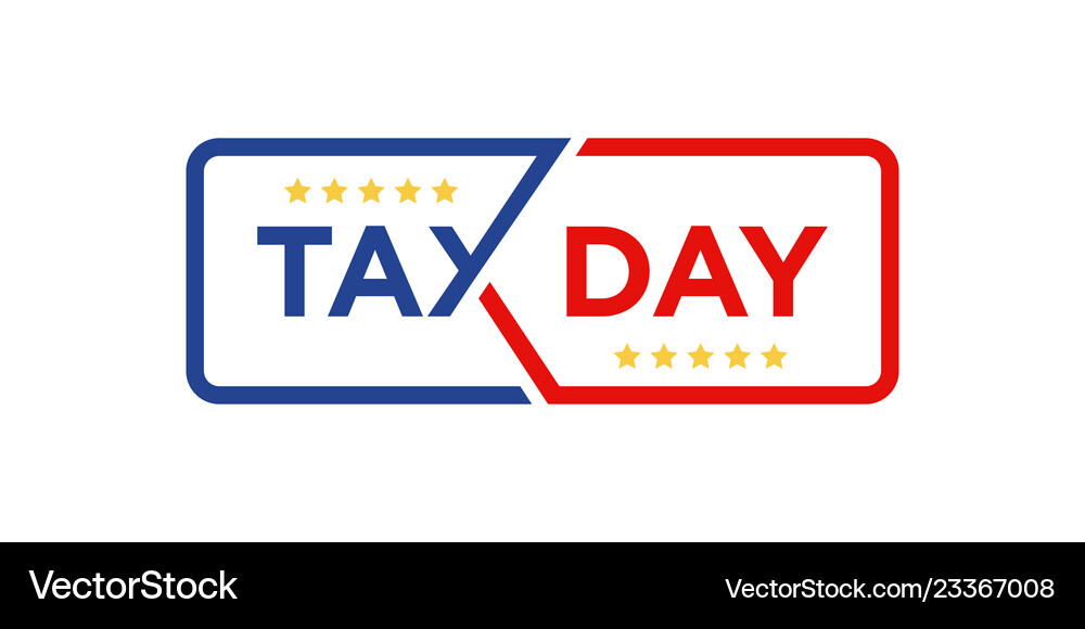 Tax day event square sign design Royalty Free Vector Image