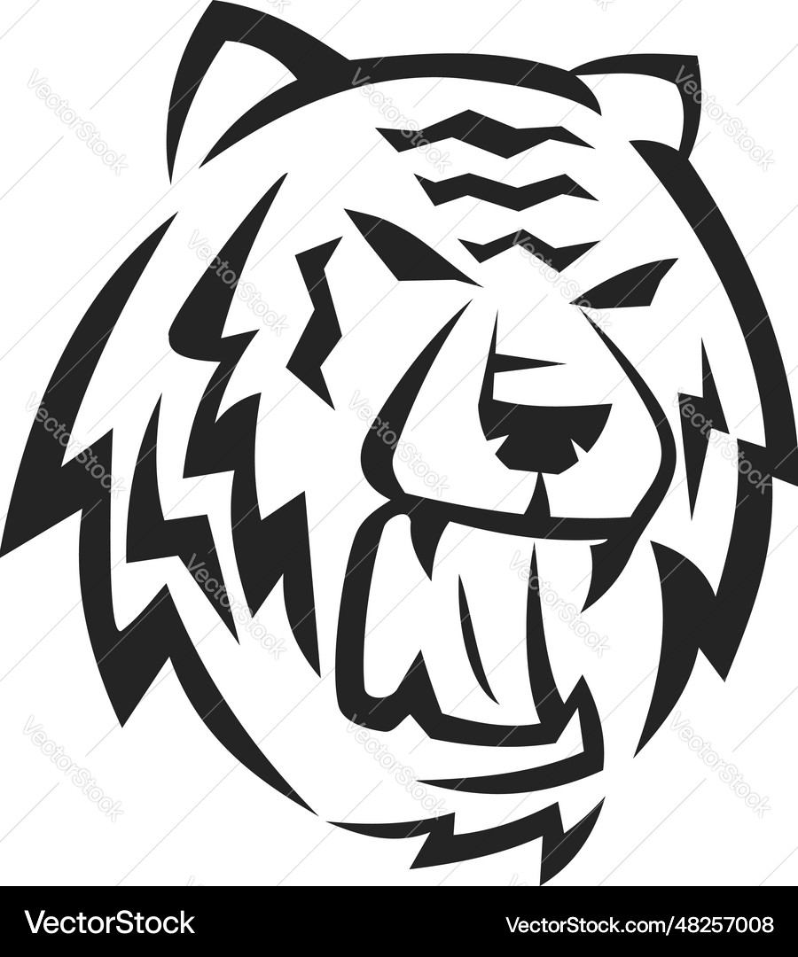 Tiger logo template isolated brand identity icon Vector Image