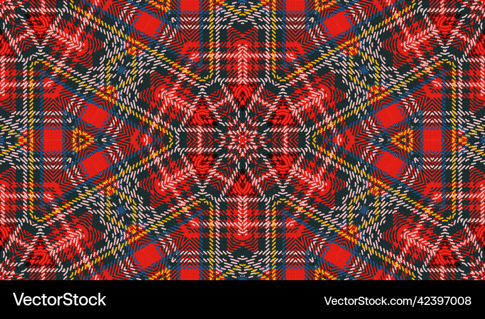 Unusual interpretation of tartan seamless pattern Vector Image