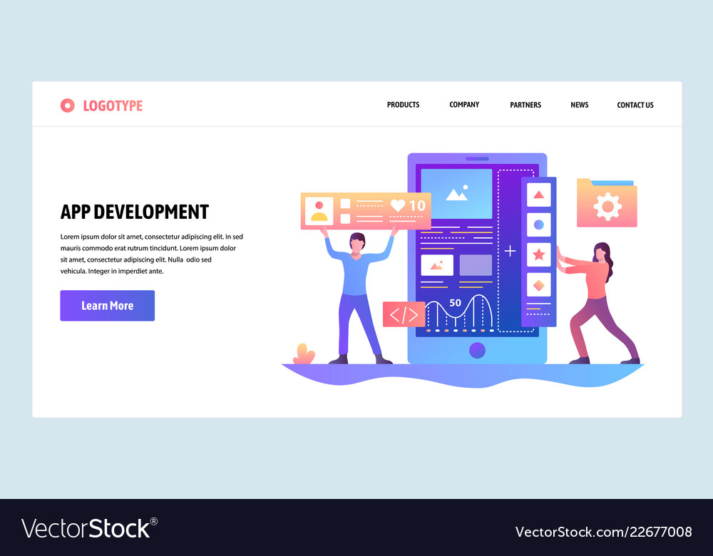 Web site gradient design template coding Vector Image Web site gradient design template coding Vector Image