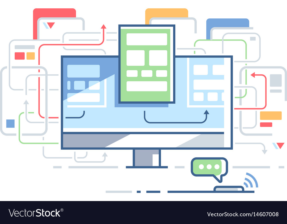 Web site structure Royalty Free Vector Image - VectorStock