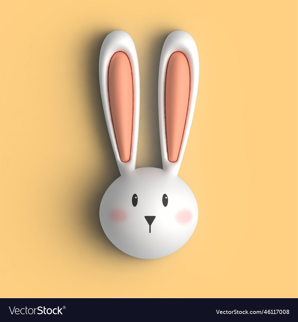 White easter rabbit Royalty Free Vector Image - VectorStock