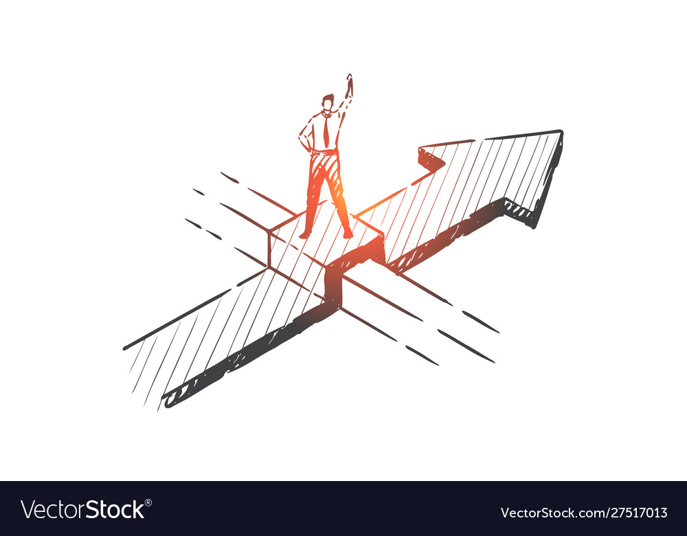 Business opportunity obstacles overcoming concept Vector Image Business opportunity obstacles overcoming concept Vector Image
