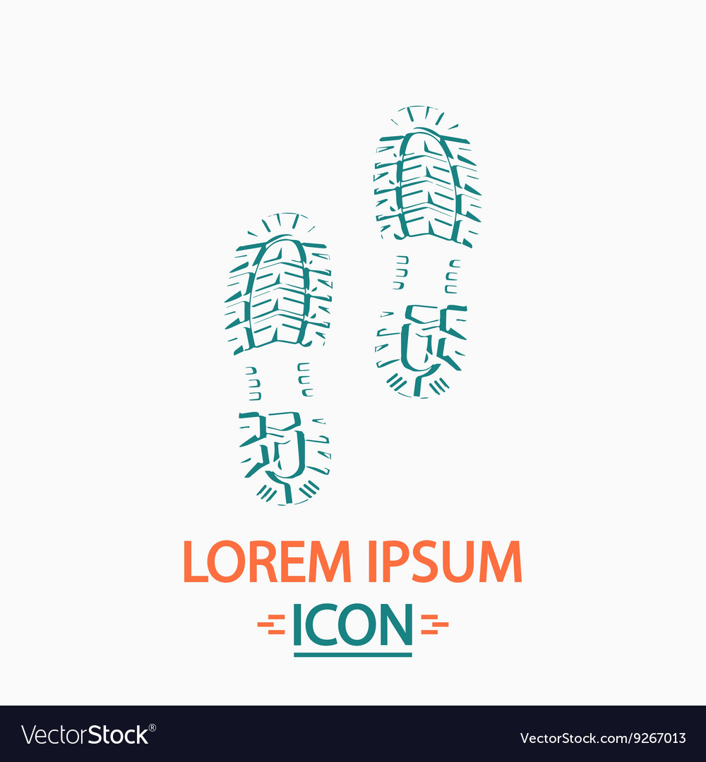 Imprints computer symbol Royalty Free Vector Image