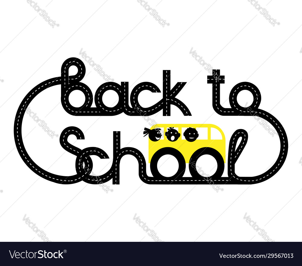 Lettering back to school for decoration design Vector Image