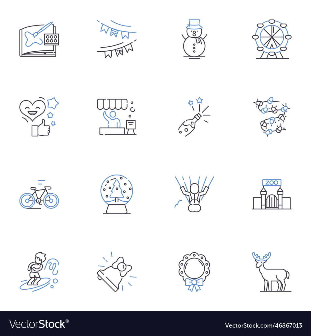 Next-generation enterprise line icons collection Vector Image Next-generation enterprise line icons collection Vector Image