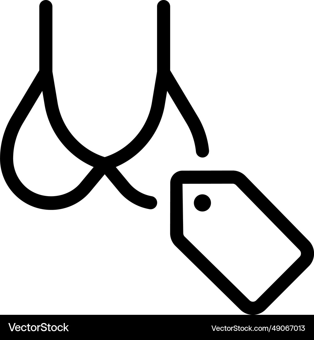 Price tag attached with stylish bra Royalty Free Vector