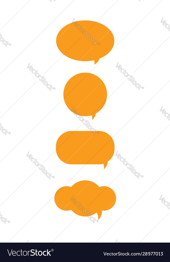 Set simple speech bubbles Royalty Free Vector Image