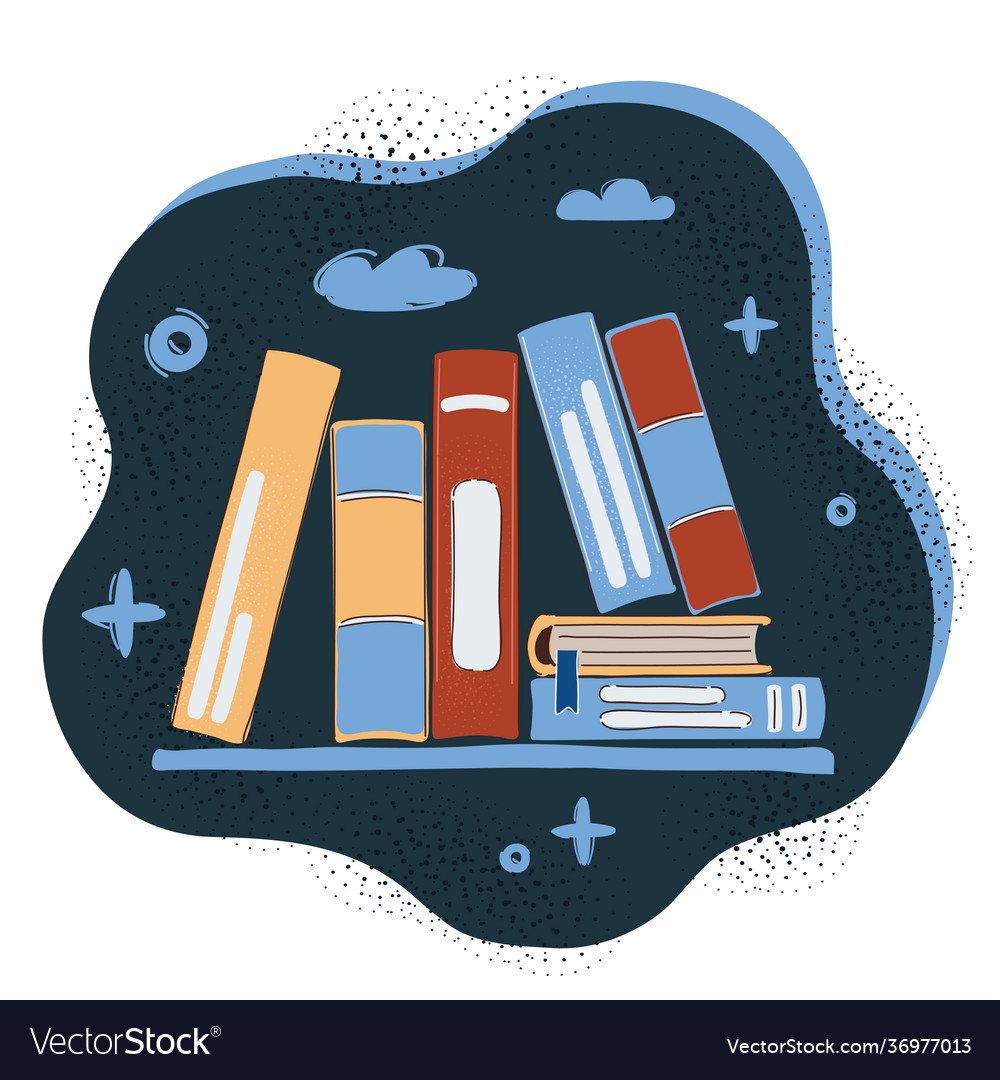 Stack multicolor books Royalty Free Vector Image