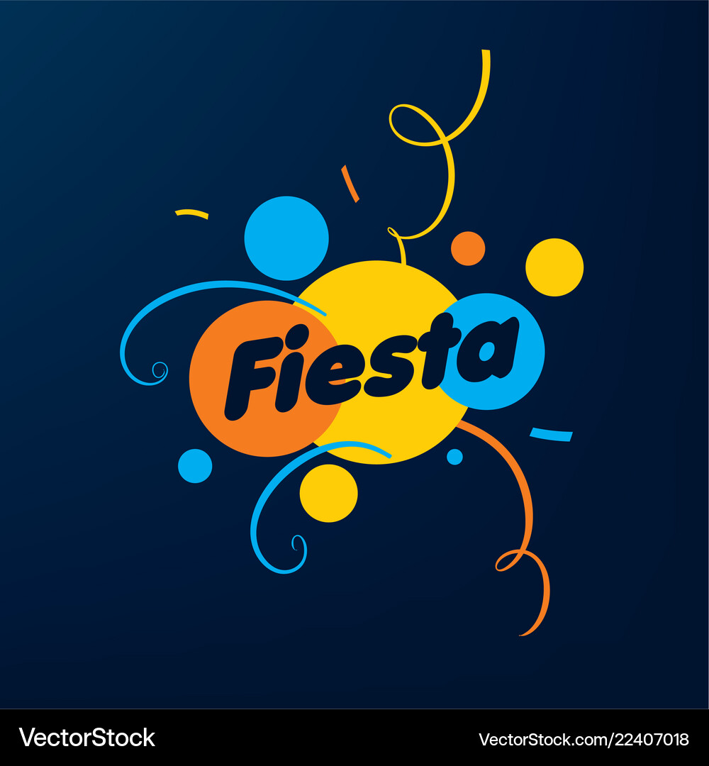Abstract logo for the fiesta Royalty Free Vector Image