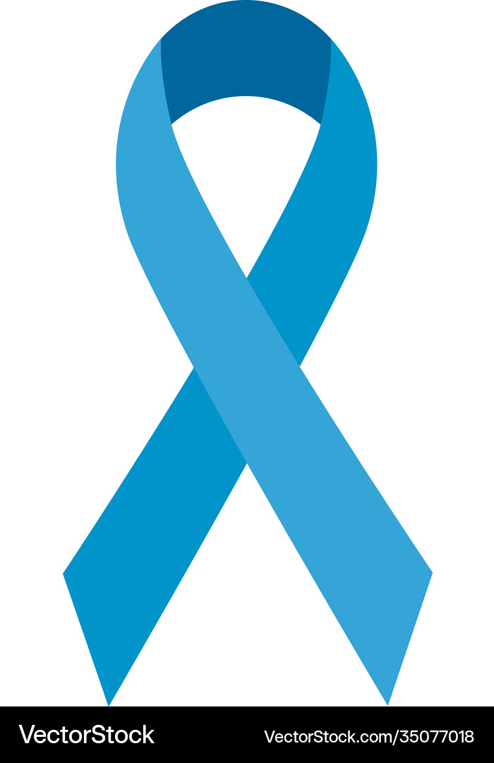 Blue ribbon campaign isolated icon Royalty Free Vector Image