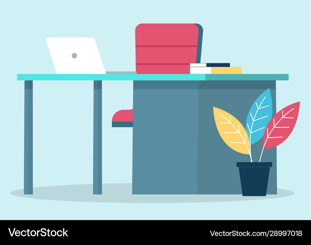 Comfort and modern workplace with laptop at office