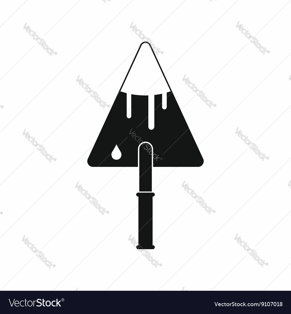 Construction trowel icon simple style Royalty Free Vector Construction trowel icon simple style Royalty Free Vector